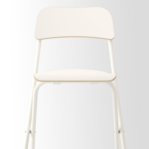 FRANKLIN bar stool with backrest, foldable, counter height white/white ...