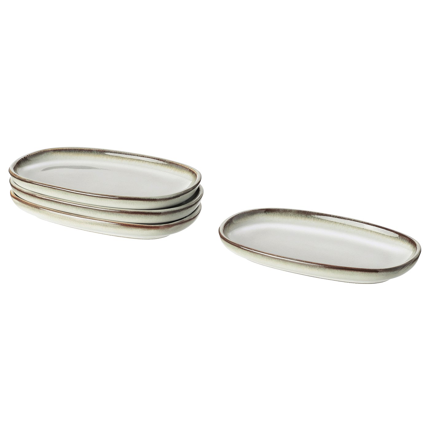 GLADELIG plate, grey, 12x7 cm (5x3") - IKEA