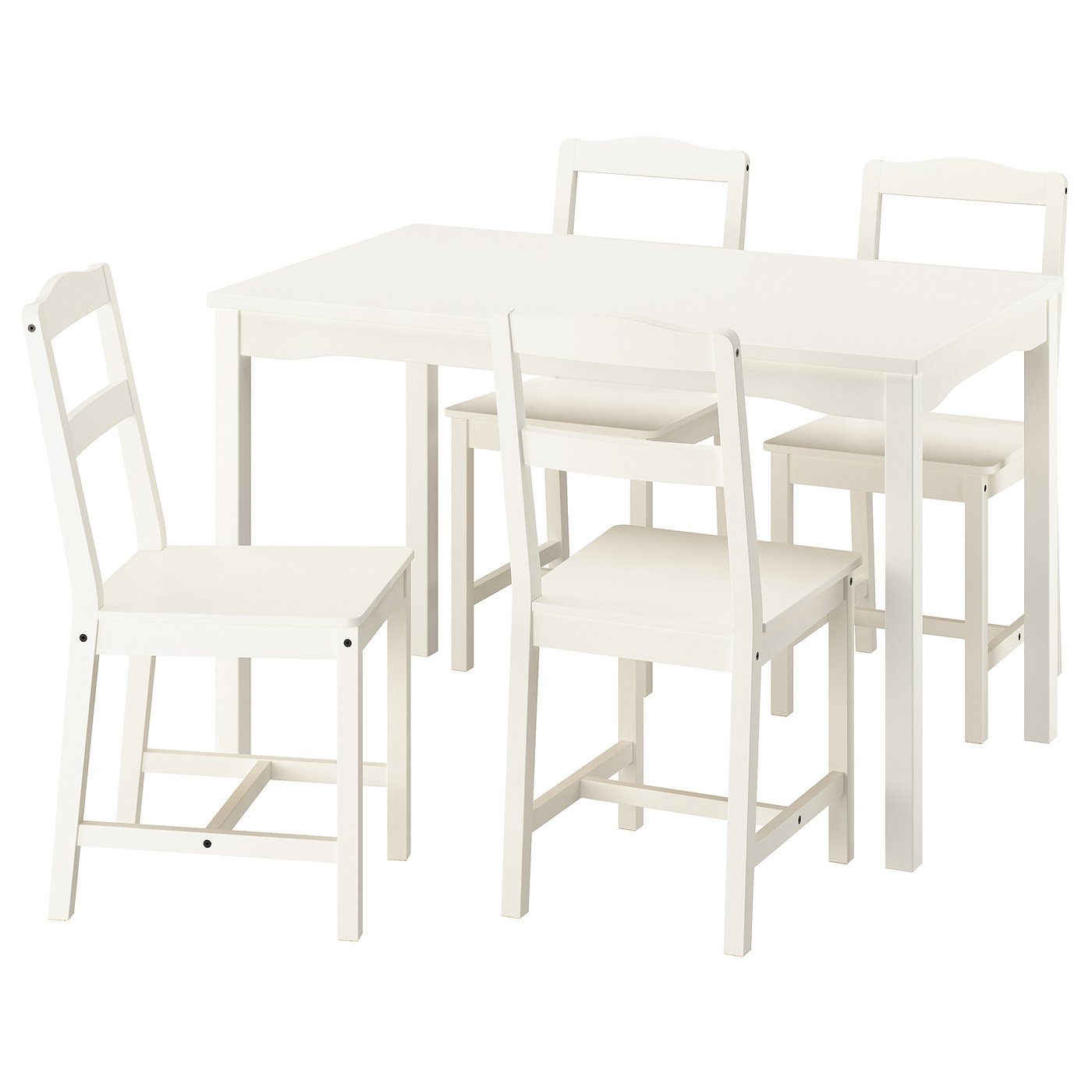 HAUGA / HAUGA table and 4 chairs, white/white, 118x74 cm (461/2x291/8 ...