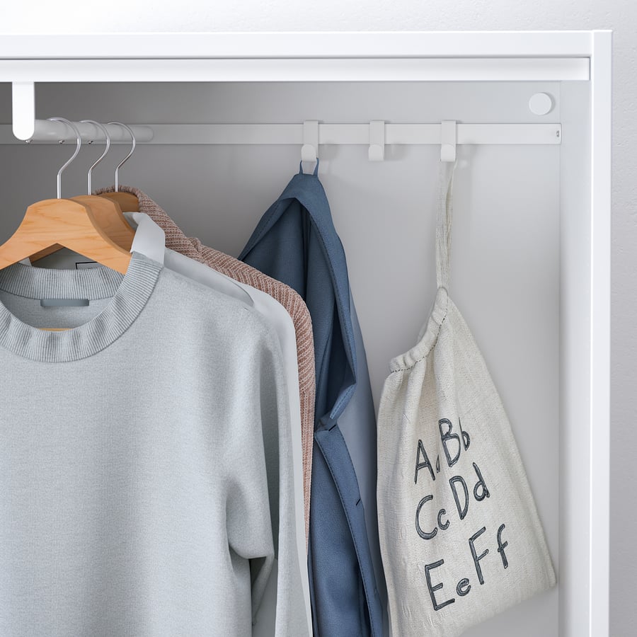 HJÄLPA clothes rail, white, 80x40 cm (311/2x153/4") - IKEA