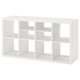 KALLAX shelving unit, with 2 shelf inserts/white, 147x77 cm (575/8x301 ...