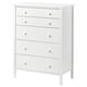 Kilberget chest of 5 drawers, white/anchor/unlock-function, 76x102 cm ...