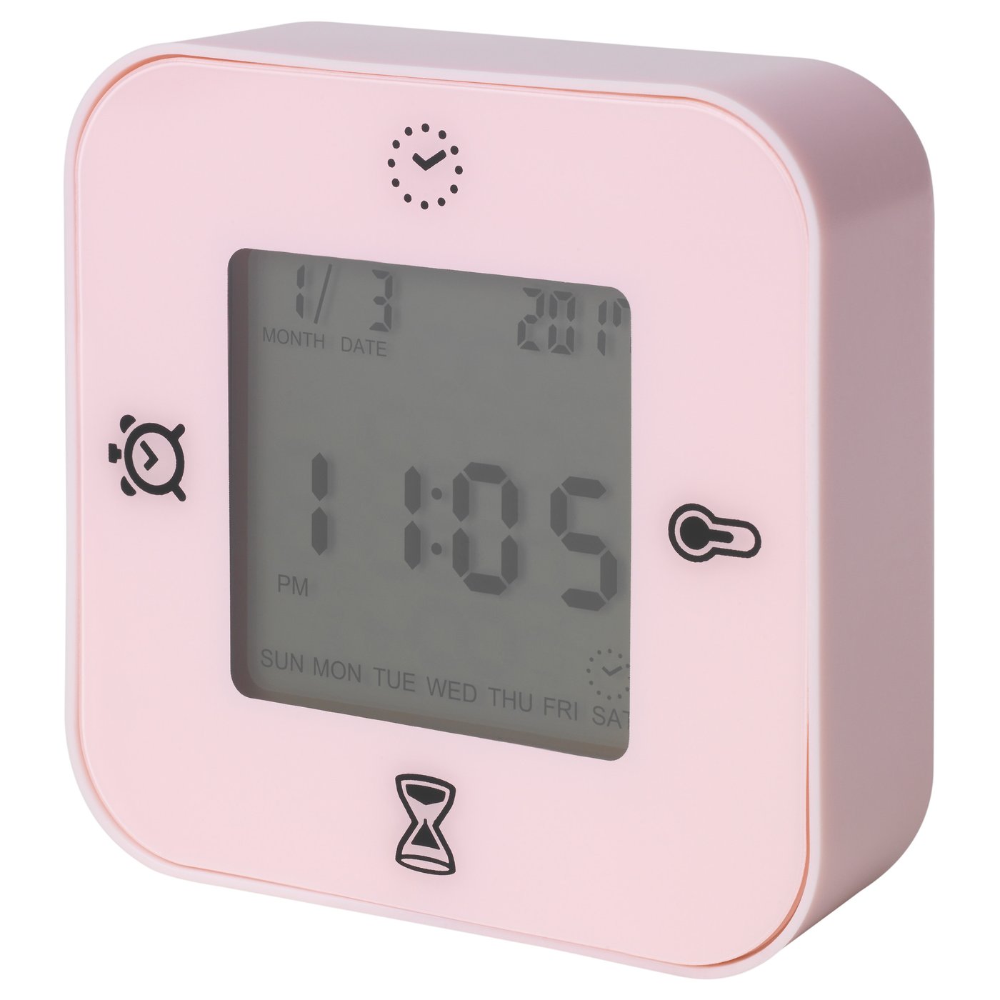 KLOCKIS Clock thermometer alarm timer Light Pink IKEA klockis-clock-thermometer-alarm-timer-light-pink-ikea
