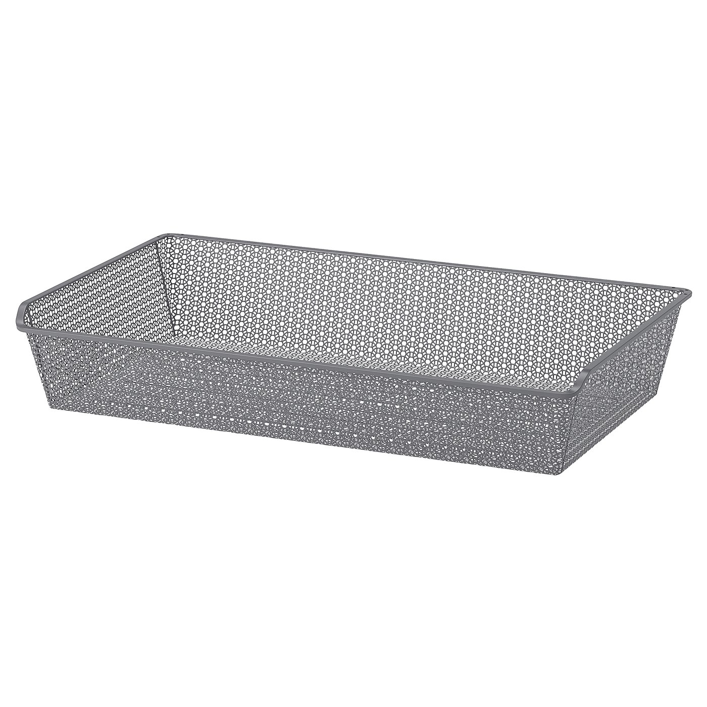 KOMPLEMENT metal basket, patterned/dark grey, 100x58 cm (393/8x227/8 ...