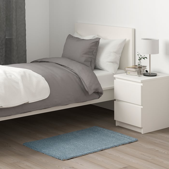 LANGSTED rug, low pile, light blue, 60x90 cm (2'0"x2'11") - IKEA