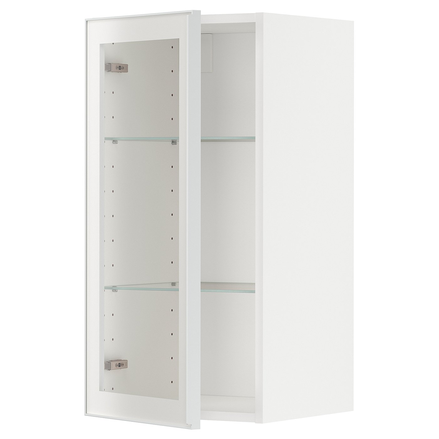 METOD wall cabinet w shelves glass door white Hejsta white clear glass 40x37x80 cm 16x15x31 IKEA
