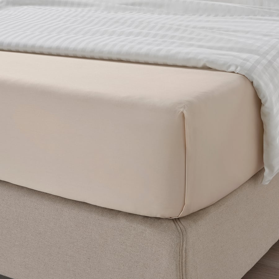 NATTJASMIN flat sheet, light beige, 240x260 cm (94x102") - IKEA