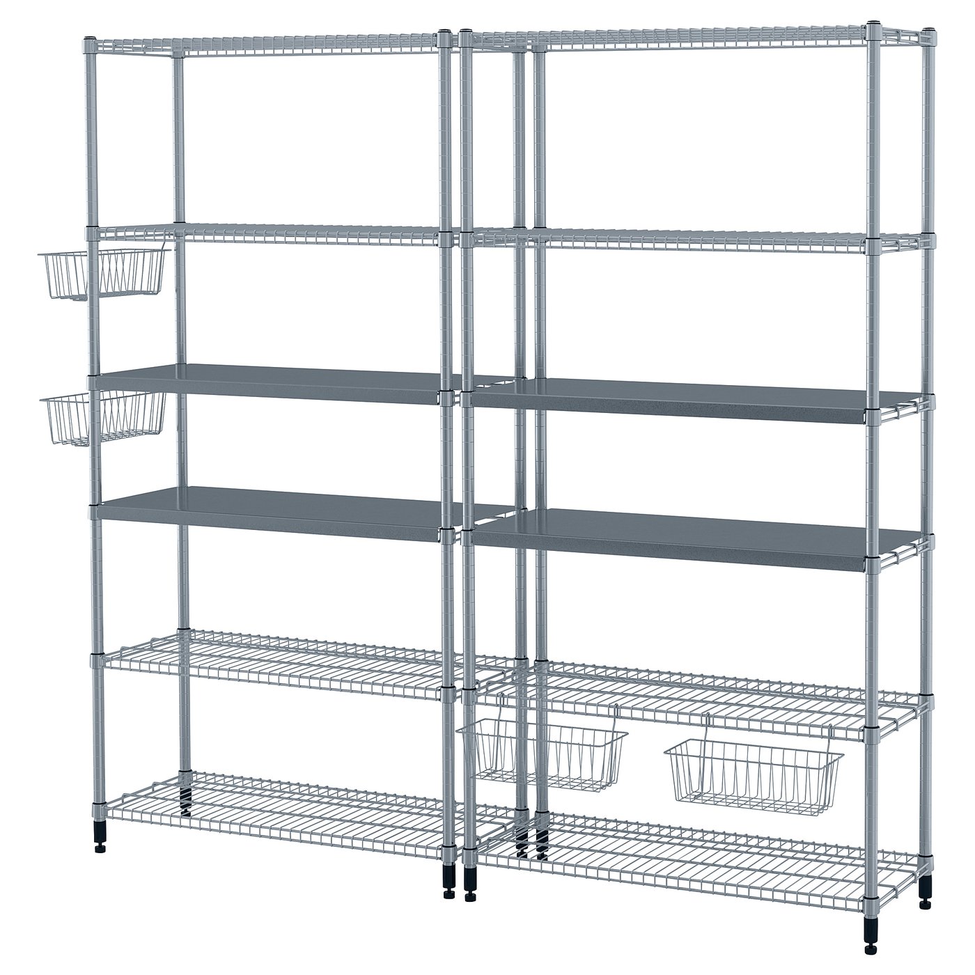 OMAR 2 shelf sections, 197x36x181 cm (771/2x141/8x711/4") - IKEA