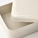 PLOGFÅRA storage box with lid, light beige, 22x16x8 cm (8 ¾x6 ¼x3 ¼ ...