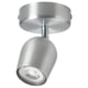 RÖKFRI ceiling spotlight with 1 spot, aluminium-colour - IKEA