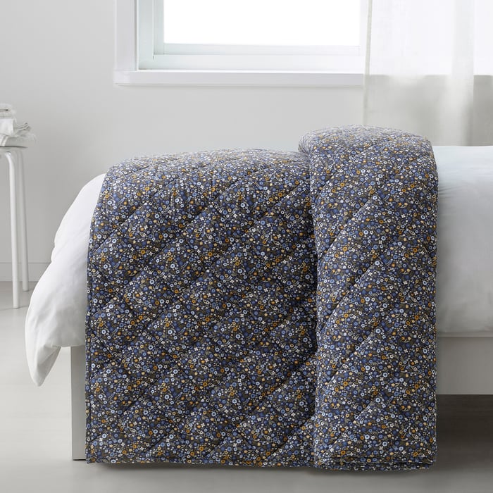 ROSENTIBAST comforter, dark blue/multicolour, 150x250 cm (59x98") - IKEA