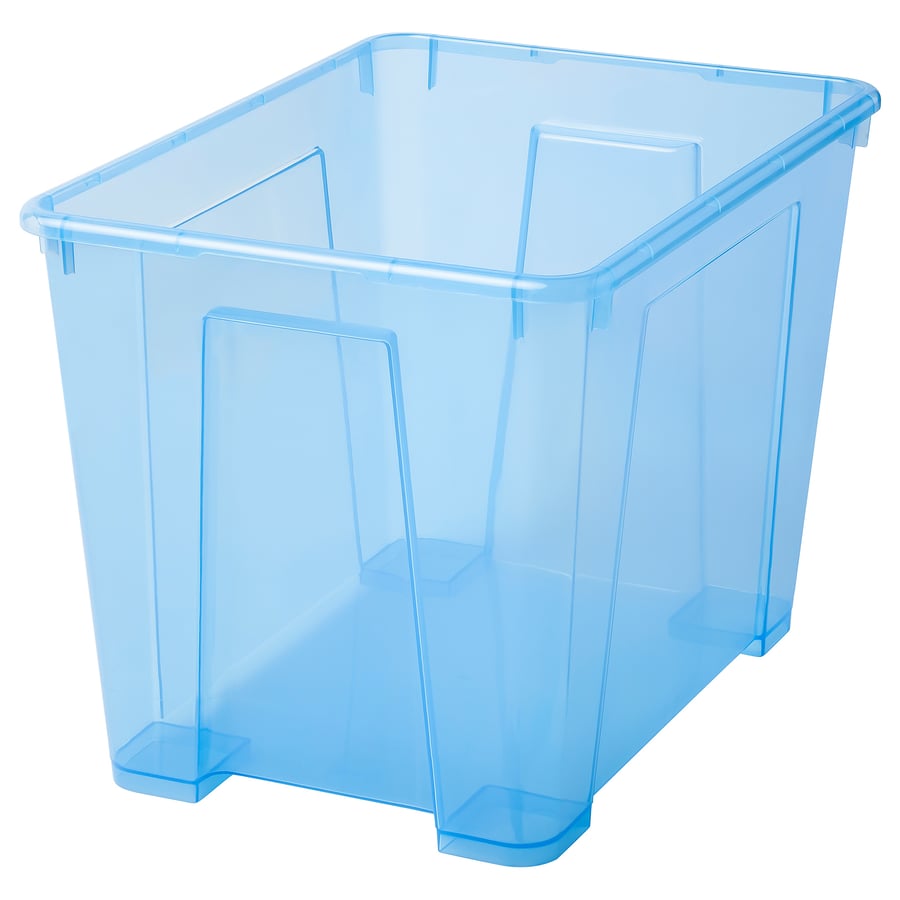 SAMLA box, blue, 39x28x28 cm/22 l (15 ¼x11x11"/6 gallon) - IKEA