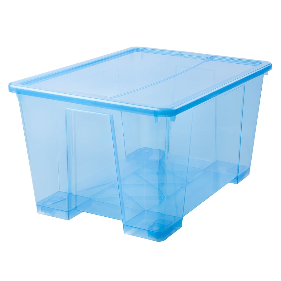 SAMLA lid for box 55/130 l, blue - IKEA