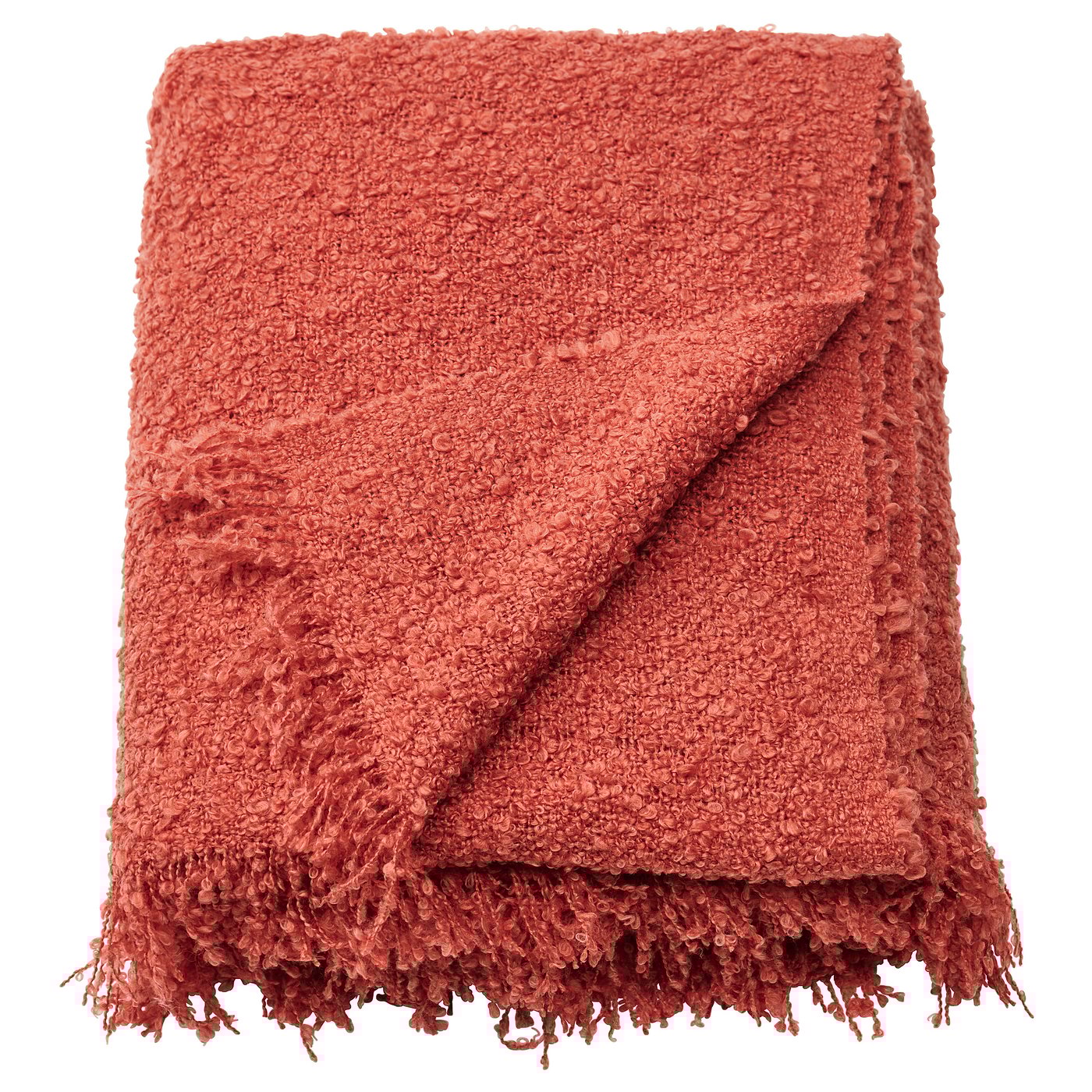 SANDBRODD throw, orange-red, 130x170 cm (51x67") - IKEA