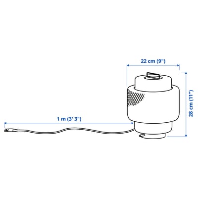 SINNERLIG LED table lamp, bamboo/handmade dimmable - IKEA