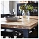 SKOGSTA dining table, acacia/black, 235x100 cm (921/2x393/8") - IKEA