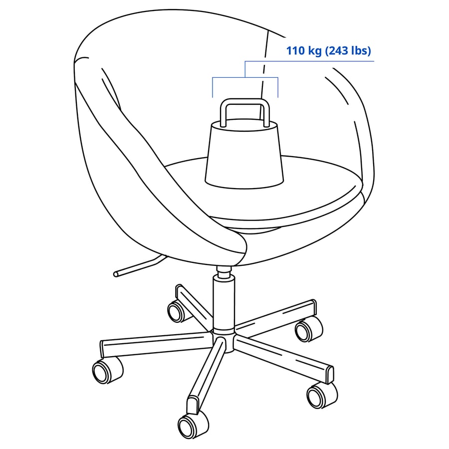 SKRUVSTA swivel chair, Vissle grey - IKEA