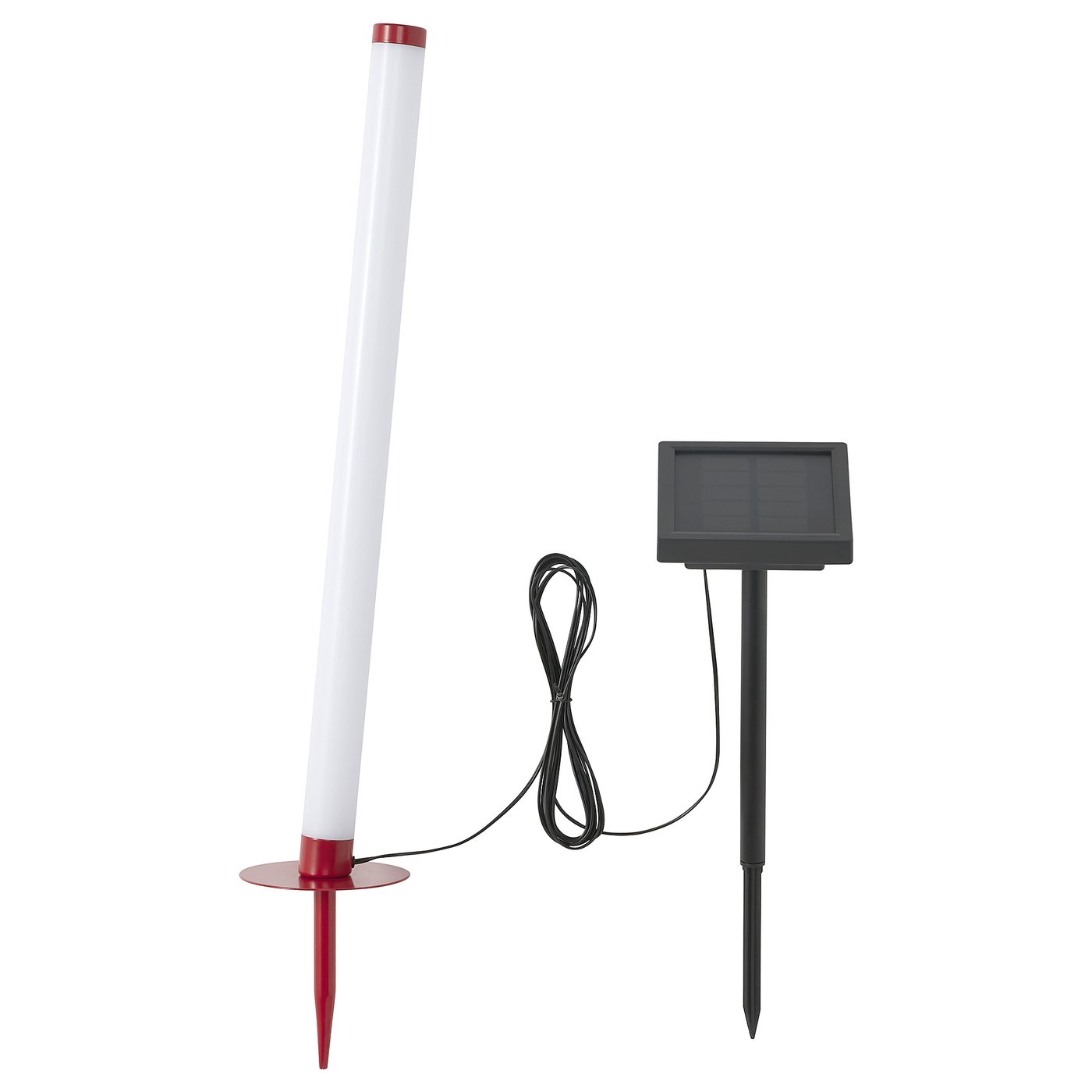 SOLVINDEN solar-powered ground stick, red, 45 cm (18") - IKEA