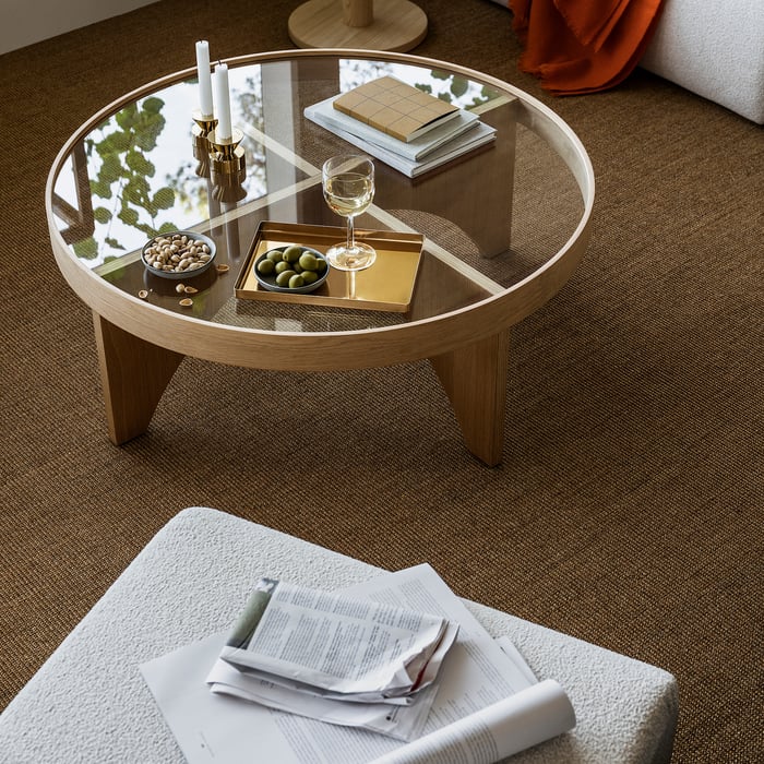 STOCKHOLM 2025 coffee table, oak veneer glass - IKEA