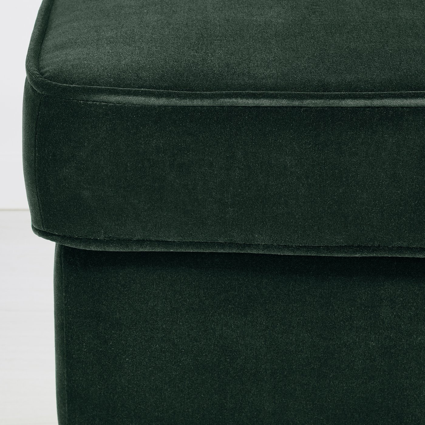 STRANDMON Armchair and footstool Djuparp dark green