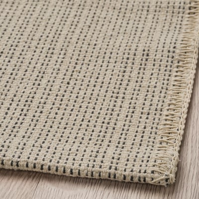 TIPHEDE rug, flatwoven, natural/black, 50x80 cm (1'8"x2'7") - IKEA