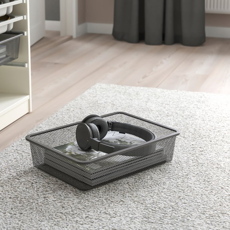 TROFAST mesh storage box, dark grey, 42x30x10 cm (161/2x113/4x37/8") - IKEA