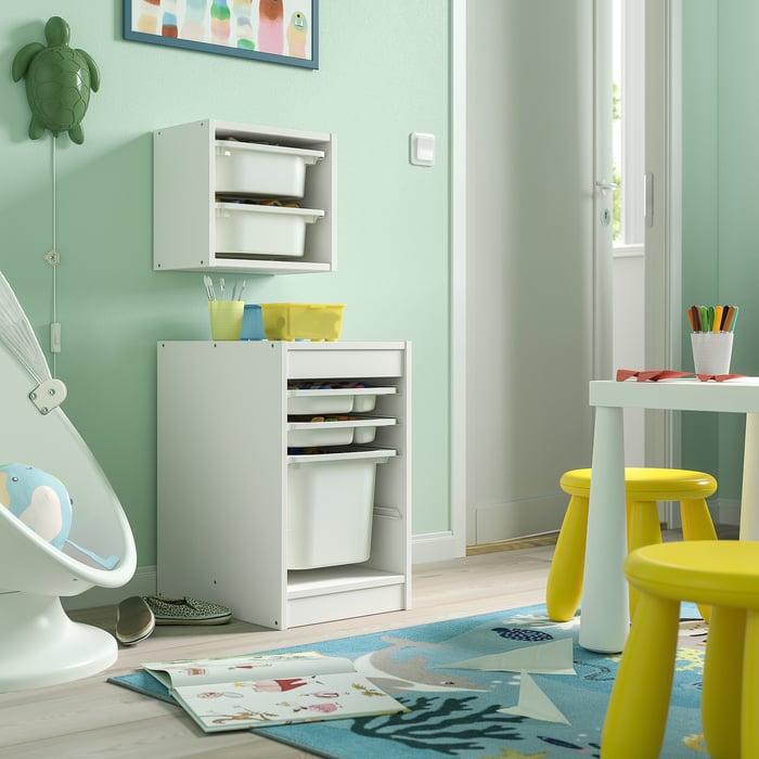 TROFAST wall storage, white/white, 34x21x30 cm (133/8x81/4x113/4") - IKEA