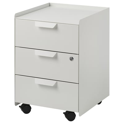 TROTTEN drawer unit w 3 drawers on castors, white - IKEA