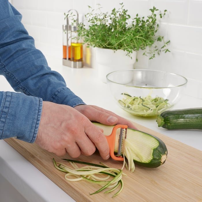 UPPFYLLD vegetable cutters, set of 2, bright yellow/bright orange - IKEA
