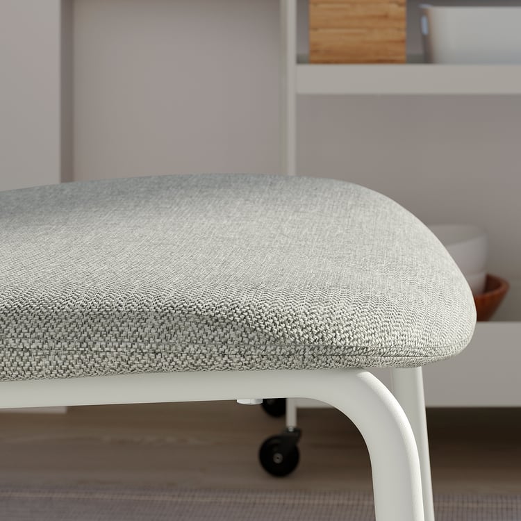 VIHALS chair, white/Tibbleby beige-grey - IKEA