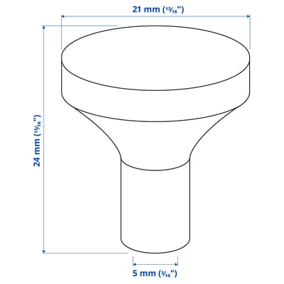 BAGGANÄS pomello, inox, 21 mm - IKEA Italia