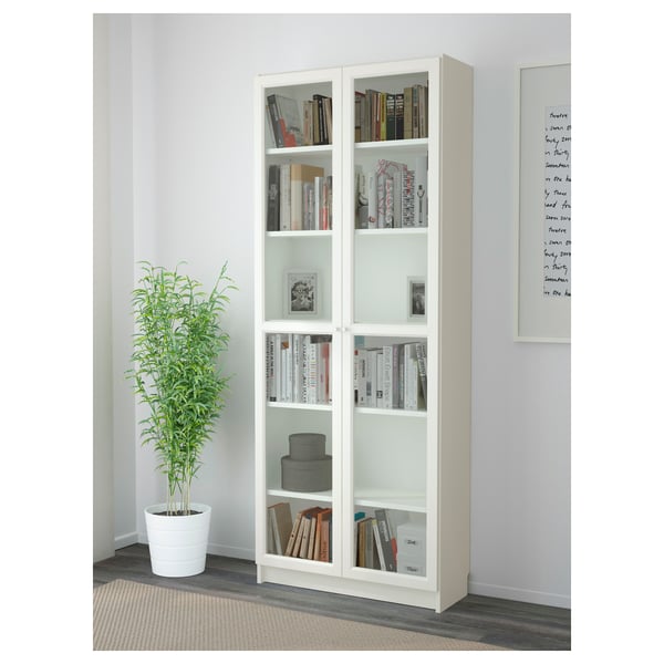 BILLY / OXBERG Libreria, bianco, 80x30x202 cm - IKEA