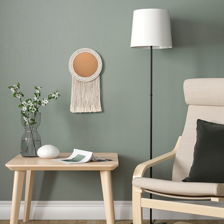 ENERGISKOG specchio decorativo, con frange/beige color rame, 26x48 cm ...