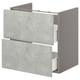 ENHET Mobile per lavabo con 2 cassetti, grigio/effetto rovere, 60x42x60 ...