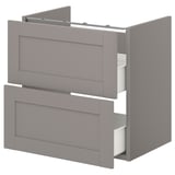 ENHET mobile per lavabo con 2 cassetti, grigio/effetto rovere, 60x42x60 ...