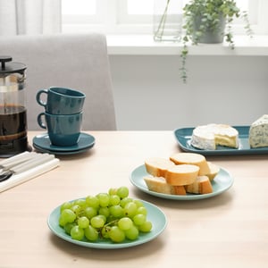 FÄRGKLAR Piatto frutta, opaco turchese chiaro, 20 cm - IKEA IT