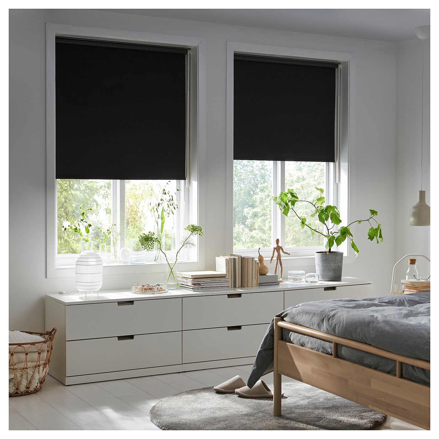 FRIDANS Tenda a rullo oscurante, nero, 120x195 cm - IKEA IT