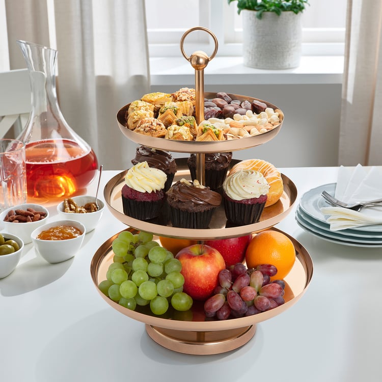 GOKVÄLLÅ alzata a 3 piani, color rame, 41x32x32 cm - IKEA Italia