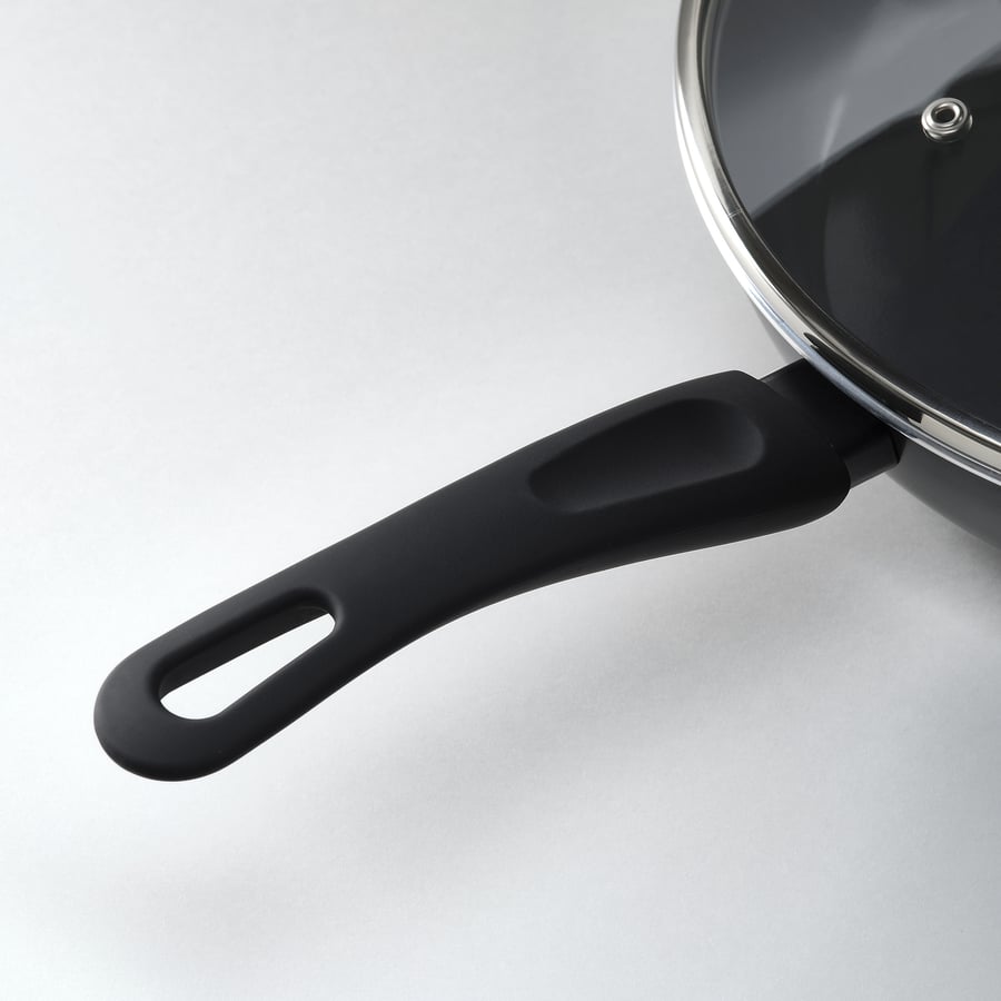 HEMLAGAD padella sauté con coperchio, rivestimento antiaderente nero, 26 cm - IKEA Italia