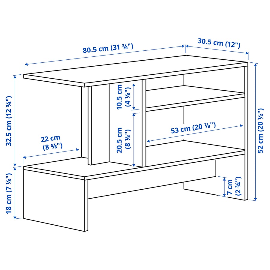 HOLMERUD tavolino, marrone scuro, 80x31 cm - IKEA Italia