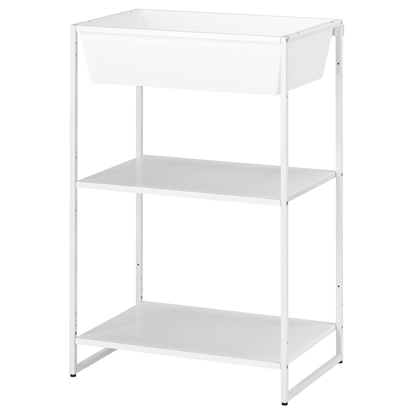 JOSTEIN scaffale con contenitore, da interno/esterno/metallo bianco ...
