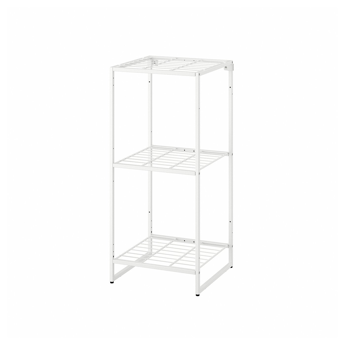 JOSTEIN scaffale, da interno/esterno/filo di metallo bianco, 41x40x90 ...