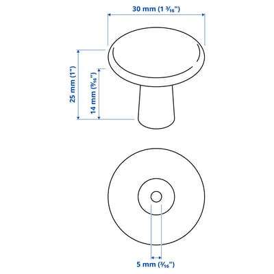 KALERUM pomello, color acciaio inox, 30 mm - IKEA Italia