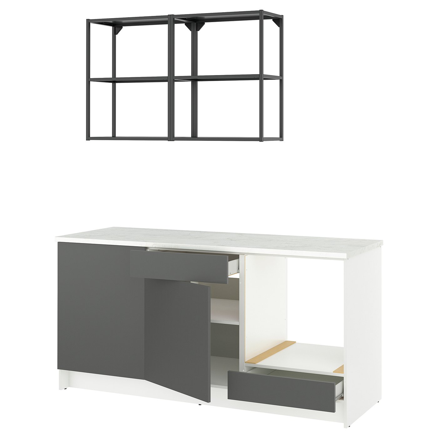 KNOXHULT cucina, grigio scuro, 180x61x220 cm - IKEA Italia