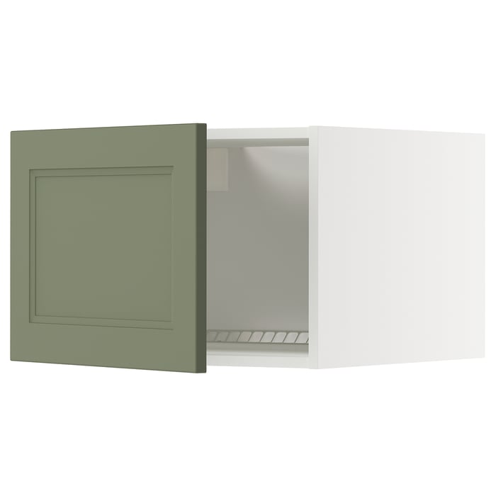 METOD elemento top per frigo/congelatore, bianco/Axstad grigio-verde ...