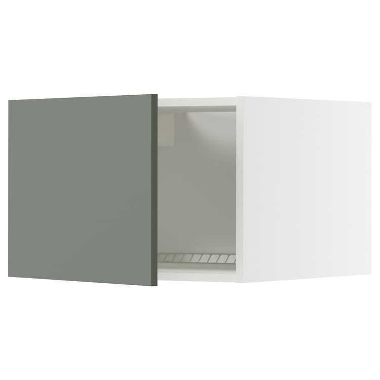 METOD elemento top per frigo/congelatore, bianco/Nickebo grigio-verde ...
