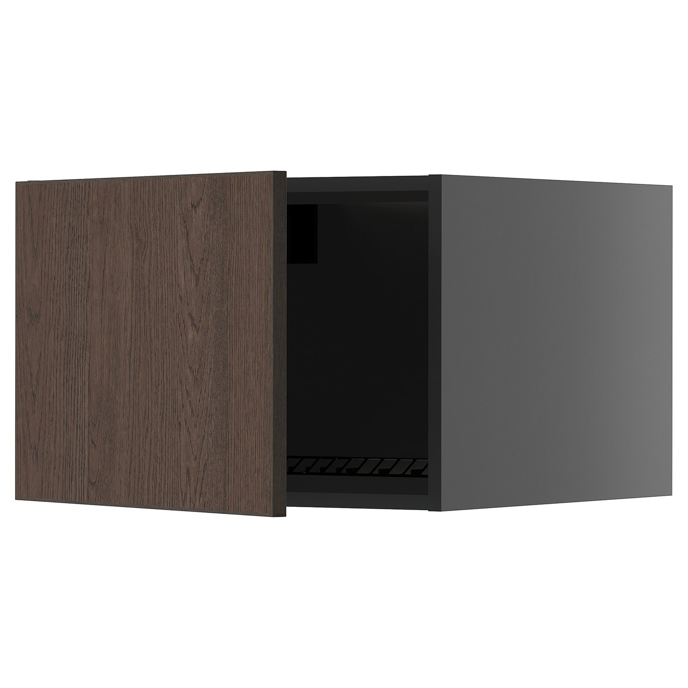 METOD elemento top per frigo/congelatore, nero-grigio/Sinarp marrone ...