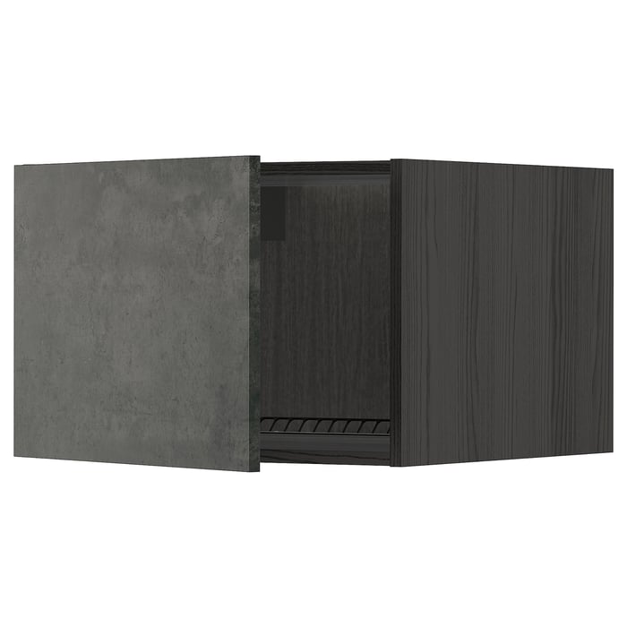METOD elemento top per frigo/congelatore, nero/Kalhyttan effetto ...