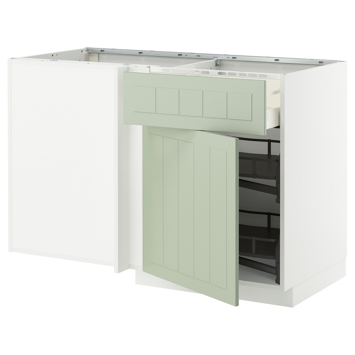 METOD / MAXIMERA mobile base ang/cassetto/elem estr, bianco/Stensund ...