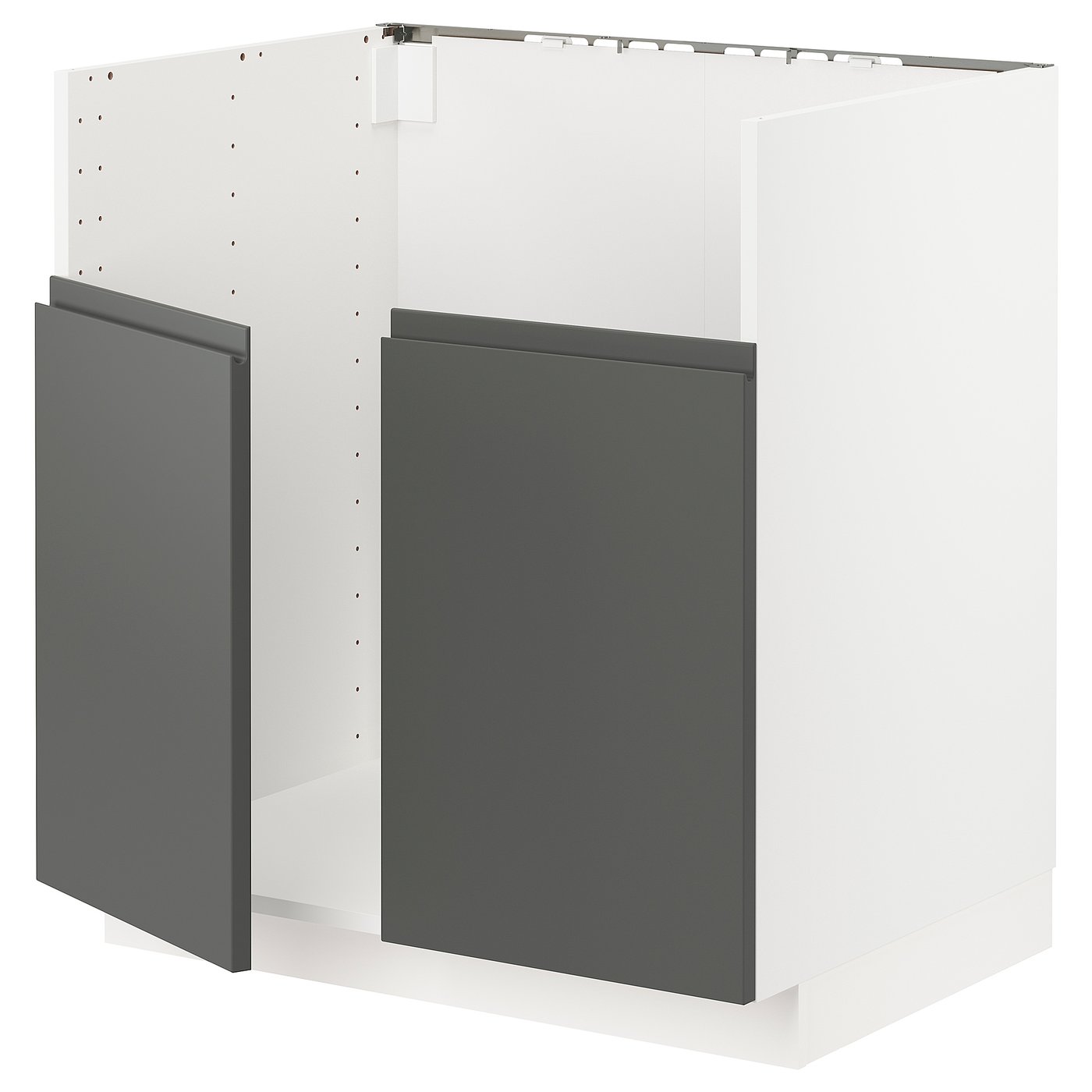 METOD mob base lavello TALLSJÖN, bianco/Voxtorp grigio scuro, 80x60 cm ...